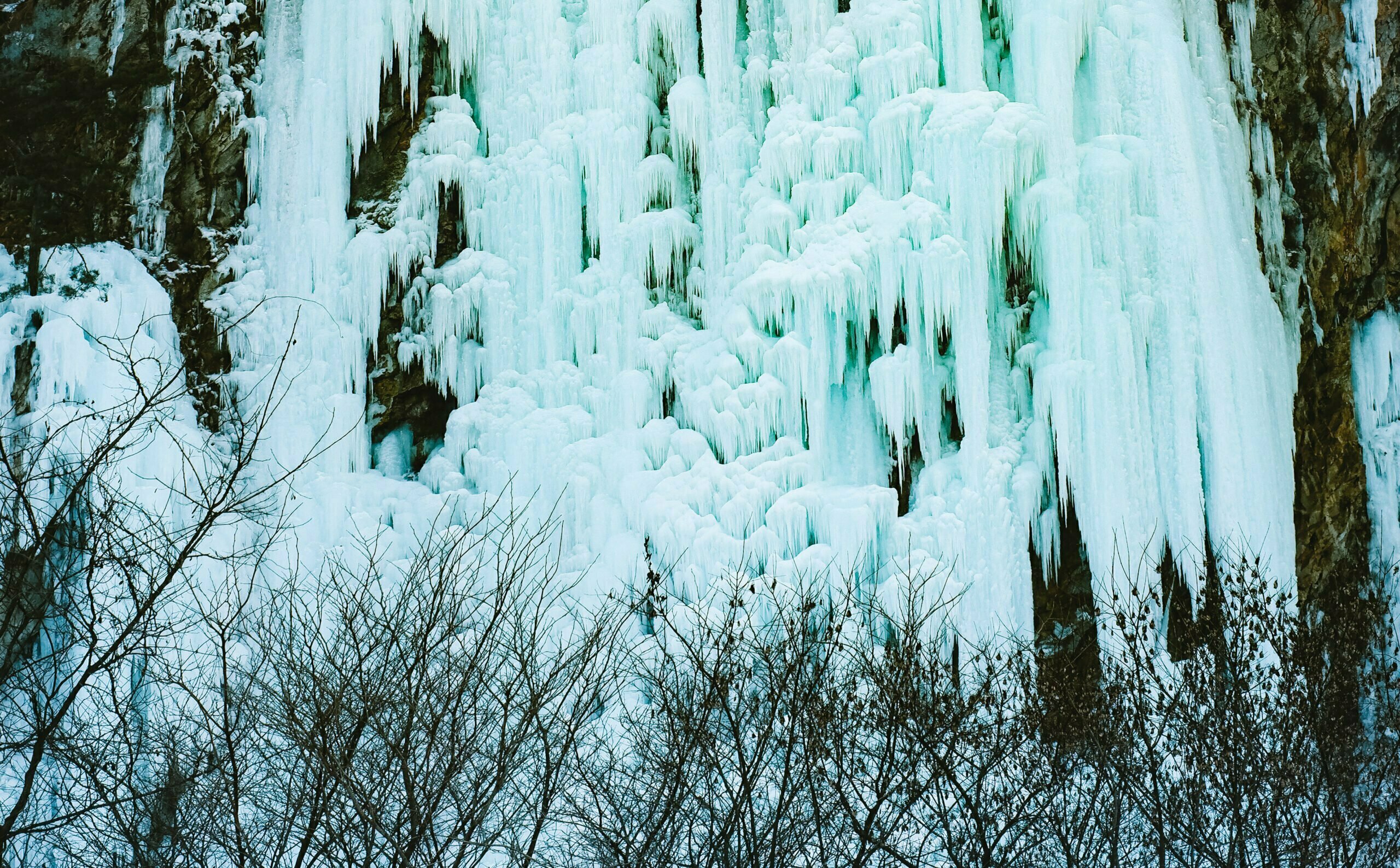 Winter in Korea - Icefall View at Café Stone Creek in Wonju